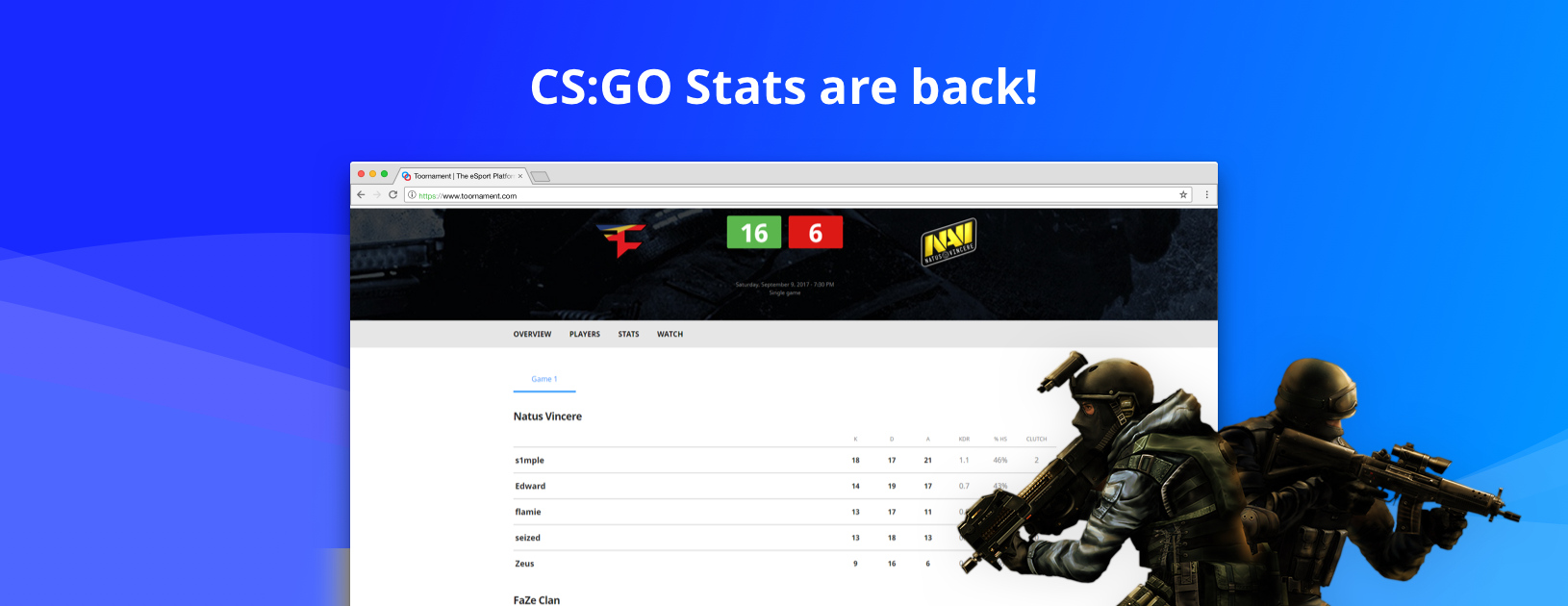CS:GO Advanced Statistics are back on! - Toornament Blog