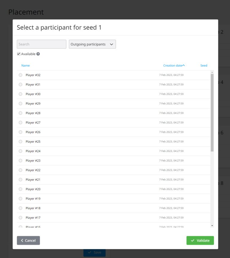 How to manage your tournament seeding and placement