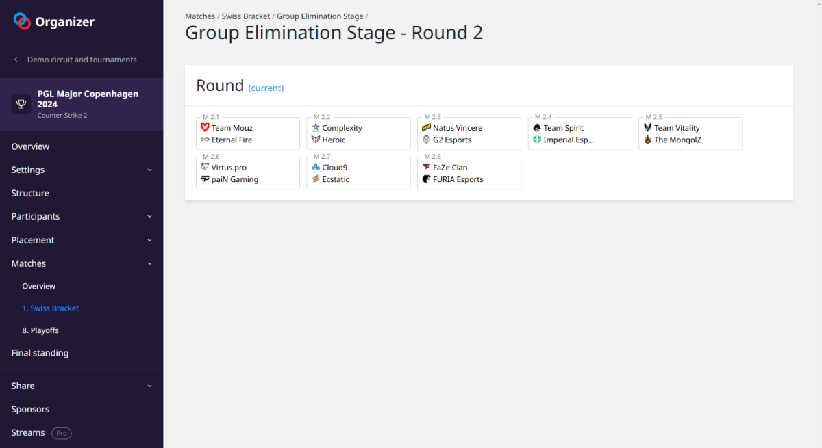 How to create famous Swiss Bracket format used for CS2 Majors and LoL ...