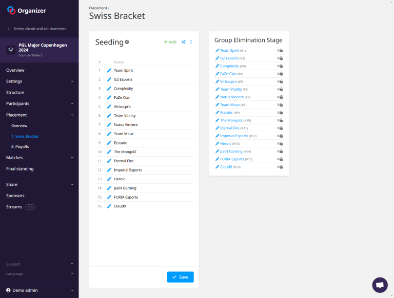 How to create famous Swiss Bracket format used for CS2 Majors and LoL ...